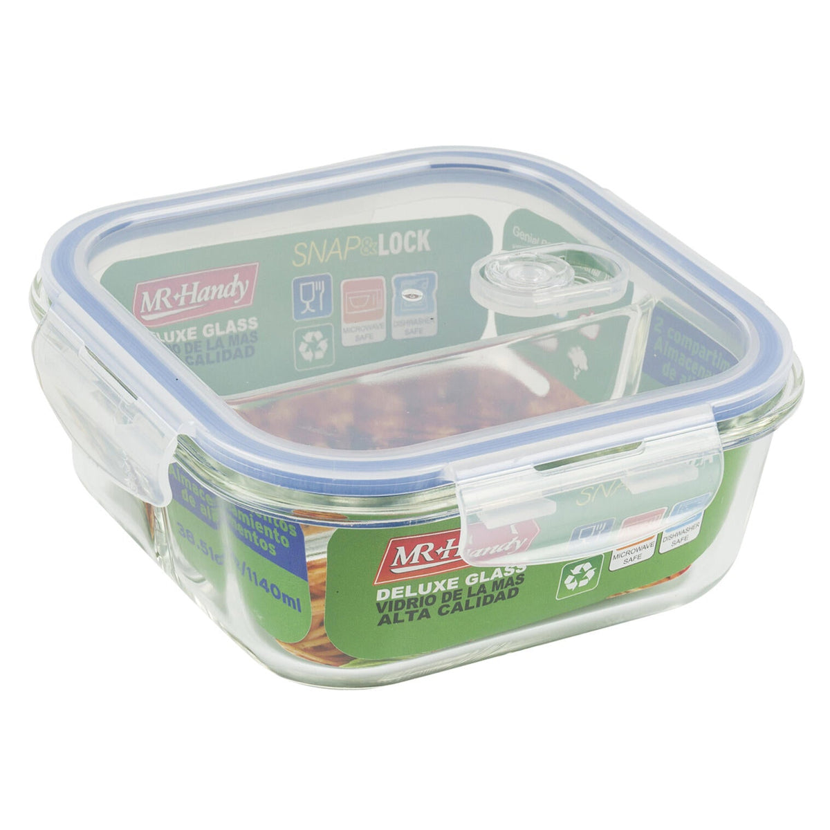 Mr. Handy 2 Section Food Container - 38oz (Pieces=12) – Mr. Handy Shop